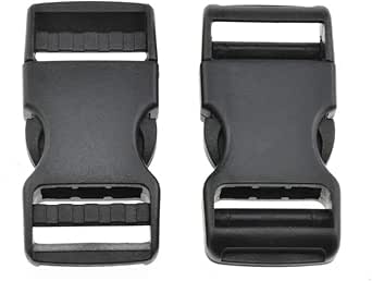 2X 38mm Plastic Side Quick Release Buckle Clip Cord Strap Fastener ...
