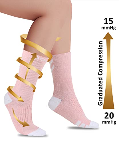 Snapklik.com : DOVAVA Dri-tech Compression Crew Socks 15-20mmHg