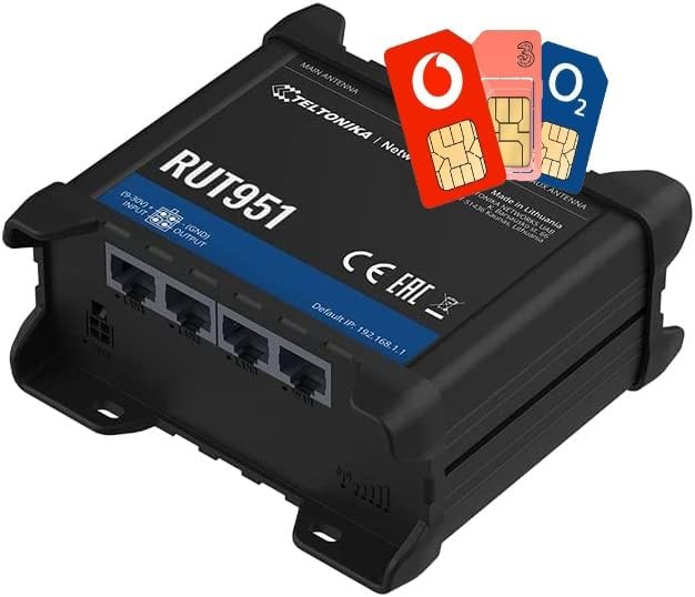 Teltonika RUT951 4G LTE Cat4 Dual SIM Industrial M2M/IOT Router with ...