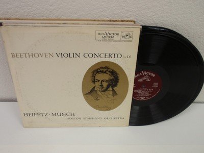 HEIFETZ MUNCH Beethoven Violin Concerto LP RCA Victor LM-1992 German ...