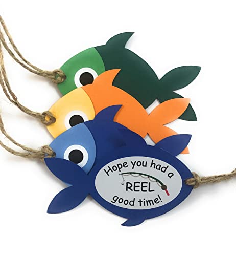 Amazon.com: Fishing Theme Party Favor Fish Gift Tags - Set of 12 ...
