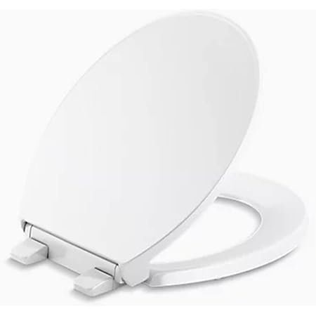 KOHLER 24294-0 Figure ReadyLatch Round-Front Toilet Seat, Quiet-Close ...