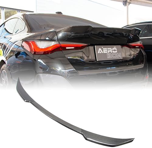Amazon.com: AeroBon Real Carbon Fiber Trunk Spoiler Compatible with ...