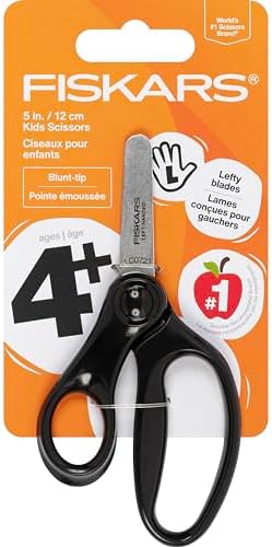 Amazon.com: Fiskars 5" SoftGrip Pointed-Tip Glitter Scissors for Kids ...