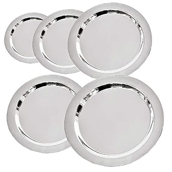 IJ Stainless Steel Heavy Gauge Ciba/Lids/Tope Cover Lid Set (Stainless ...
