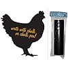 Amazon.com: Chicken - Large Hen Rooster - Chalkboard Vinyl Sticker ...