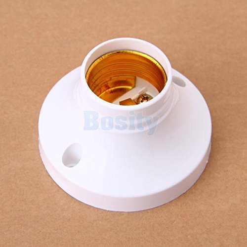 Amazon.com: E27 Plastic Socket Holder Base for E27 Screw Light Lamp ...
