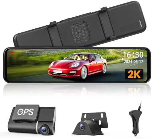 Amazon.com: AUTO-VOX Mirror Backup Camera 11.88" 2K Full Touch Screen ...