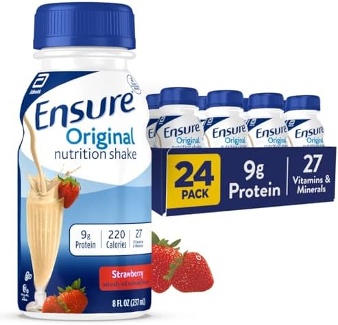 Amazon.com: Ensure Original Strawberry Nutrition Shake | Small Meal ...