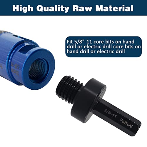 Snapklik.com : Core Drill Bit Arbor Adapter, 3/8 Hex Shank To 5/8-11 ...