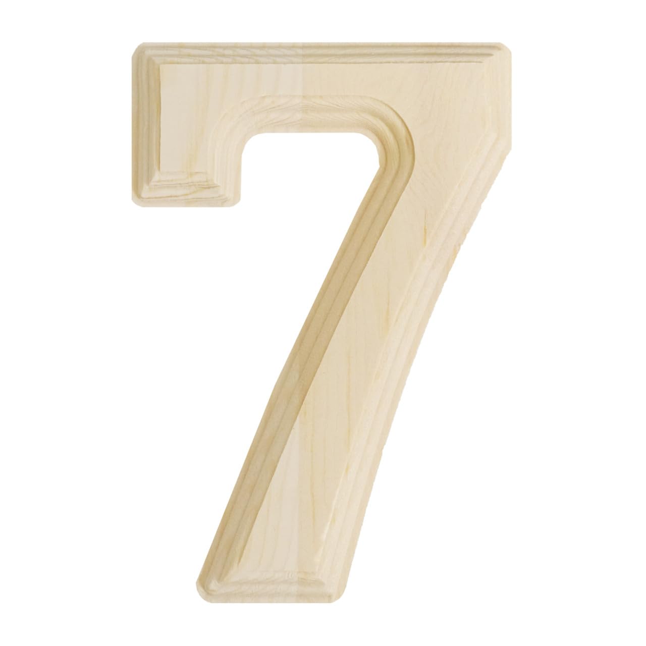Amazon.com: Homeford Pine Wood Beveled Wooden Number 7, Natural, 5-3/4-inch