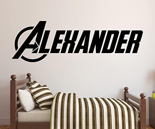 Amazon.com: Personalized Superhero Name Wall Decal - Boy's Nursery ...