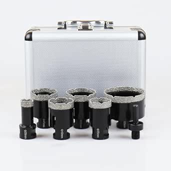 7pcs Angle Grinder Bit Diamond Hole saw Dry Vacuum Brazed Drilling Core ...