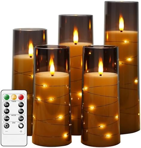 salipt LED Flameless Candles, Battery Operated Flickering Candles ...