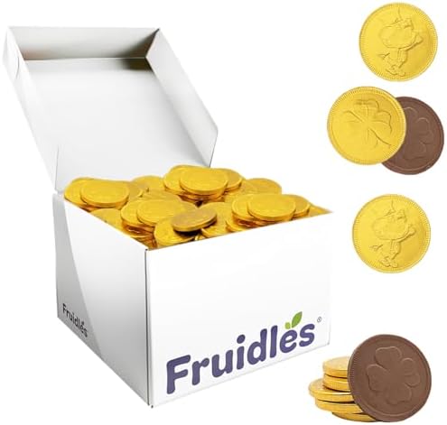 Amazon.com : Fruidles St. Patrick's Day Chocolate Coins Lucky Gold ...