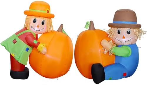 Amazon.com: Lulu Home Fall Day Inflatable Yard Decoration, 3.3FT & 3FT ...