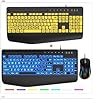 Amazon.com: Keyboard and Mouse Combo Wired, Large Print Computer ...