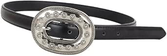 rgwtgkyh Tiny Belt with Silver Metal Prong Buckle Bohemian Skinny Belts ...