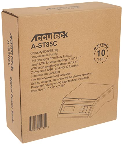 Snapklik.com : Accuteck A-ST85LB Heavy Duty Postal Shipping Scale