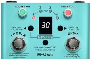 Amazon.com: Drum Looper Guitar Drum Machine Looper Tuner 3 In 1 Loop ...