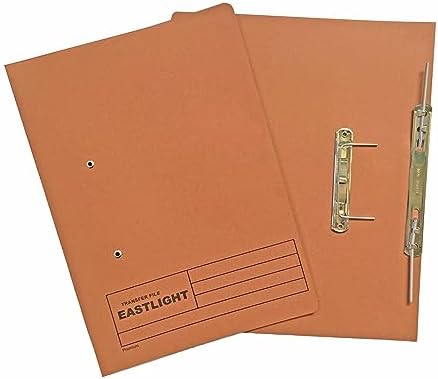 Eastlight Transfer Spring File, 38mm Foolscap, Colour Orange, Box 25 ...