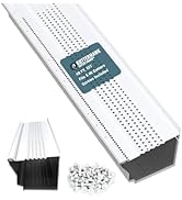 GUTTERHAWK GUTTER GUARD - 48 FT. (Nominal) Black All-Aluminum Gutter ...