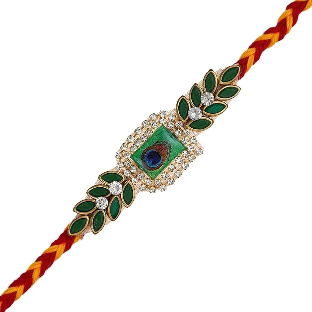 Buy KEDAR Latest new Rakhi for Brother Bhaiya and Bhabhi, Designer Mor ...