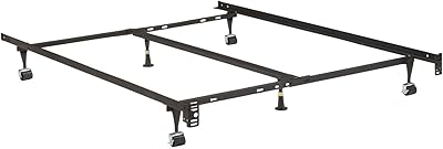 Amazon.com: King's Brand 7-Leg Heavy Duty Adjustable Metal Queen Size ...