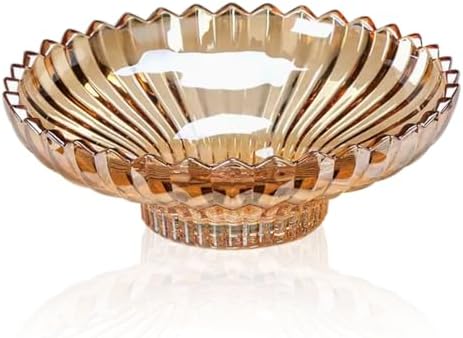 Amazon.com: Navaris Glass Fruit Bowl - Decorative Fluted Colored Table ...