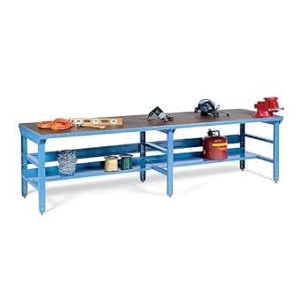 Edsal 10' Wide Steel Top Production Bench - 10'X30" Top: Workbenches ...
