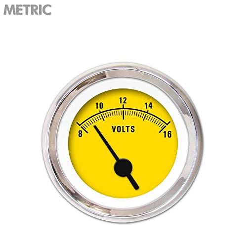Aurora Instruments (GAR262ZMXNABAC) Rider Yellow Volt Gauge : Amazon.in ...