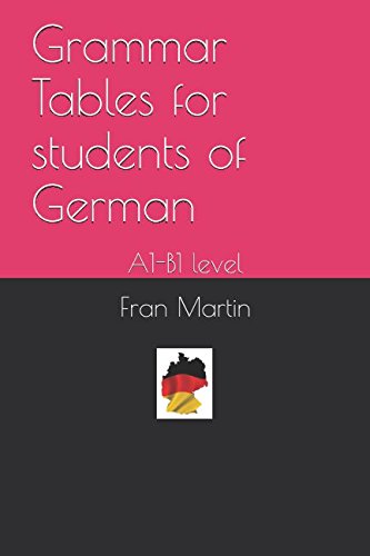 Grammar Tables for students of German: A1-B1 level: Martin, Fran ...