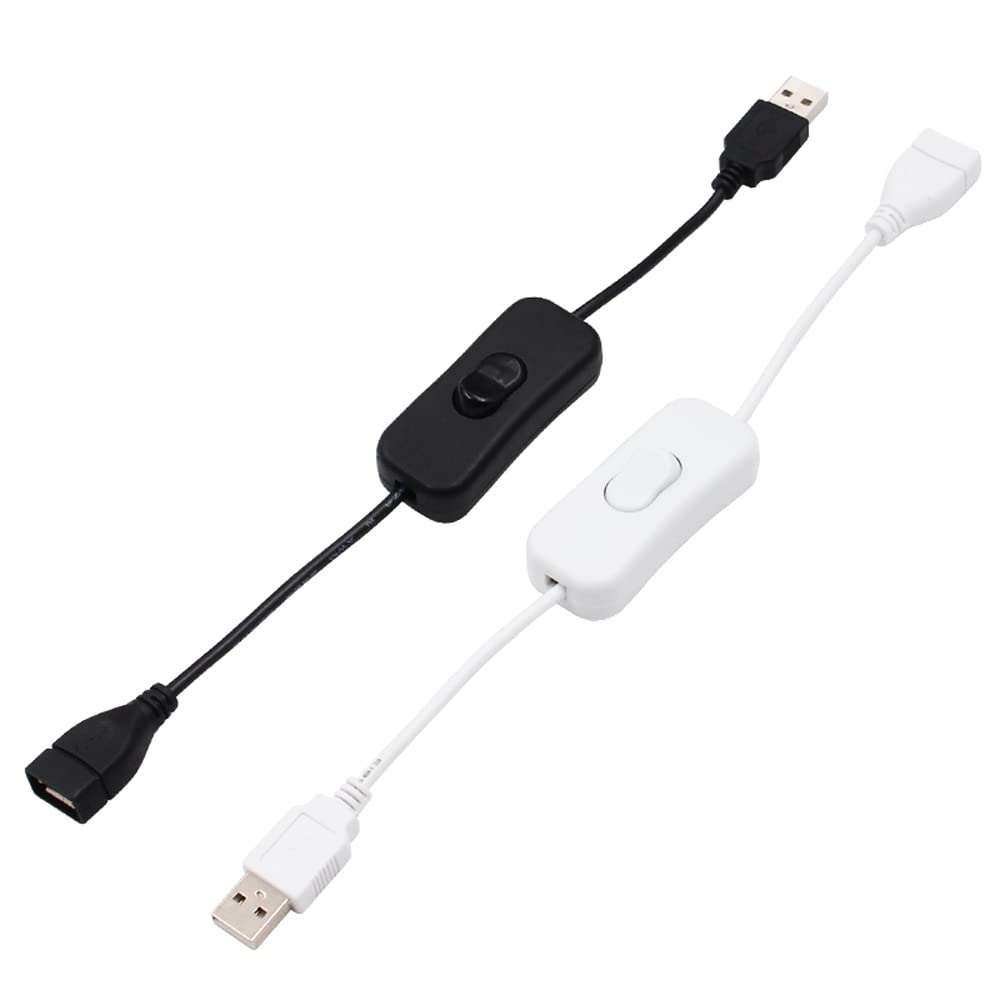 Amazon.com: VizGiz 2 Pack USB Switch ON/Off Extension Cable 4 PIN Data ...