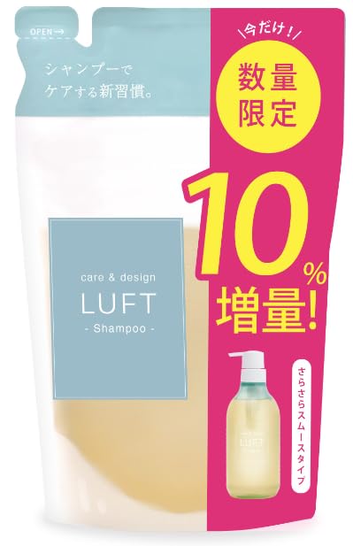 Amazon | LUFT(ルフト) シャンプー 詰め替え さらさらスムースタイプ 心和らぐフローラルの香り 451mL するんとなめらかな仕上がり PPT美容液・アルガンオイル配合 ケア ...