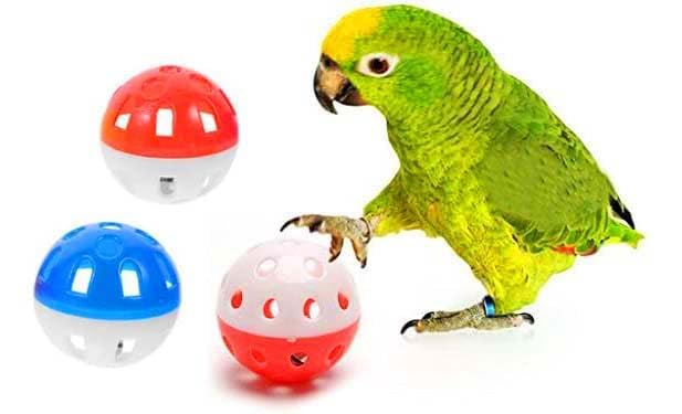 Woofy Hollow Rolling Bell Ball Parrot Balls Toy Pet Bird Toy Parrot ...