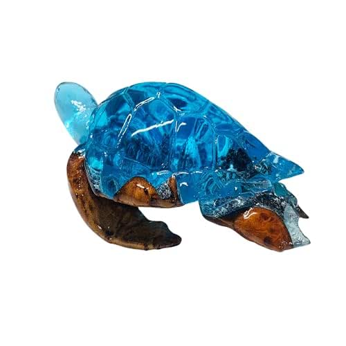 Amazon.com: Epoxy Resin Turtle Sculpture, Turtle Exotic Statue, Mammal ...
