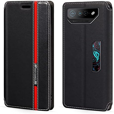 Amazon.com: Shantime Colorblock Invisible Magnetic PU Leather Flip Case ...