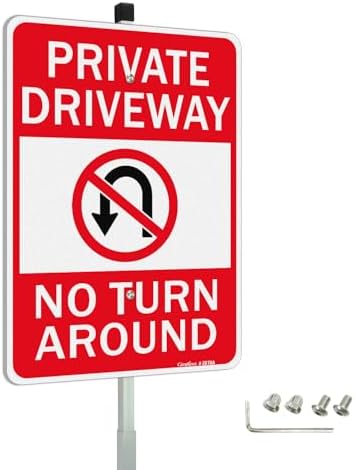 Amazon.com: GicnKeuz Private Driveway No Turn Around with 36" Metal ...