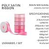 Amazon.com: WHZKCYH 150 Yards Pink Satin Ribbon 1" Pink Ribbon for Gift ...