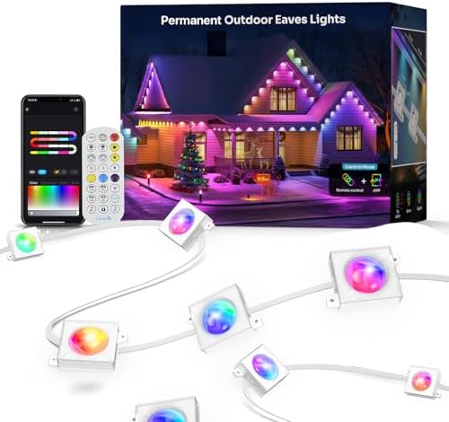 Galental 100FT RGB+IC LED Permanent Outdoor Lights: Eave Lights with ...