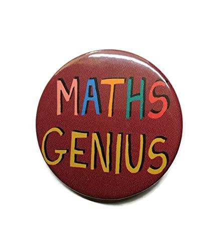 Maths genius pin badge mathematics prize award : Amazon.co.uk: Handmade ...