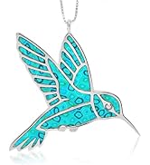 925 Sterling Silver Hummingbird Necklace Pendant Handmade Purple ...