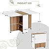 Amazon.com - JOMEED Folding Dining Table with 6 Wheels, Drawer and 2 ...