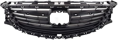 Amazon.com: Titanium Plus Autoparts Front Chrome Black Bumper Grill ...
