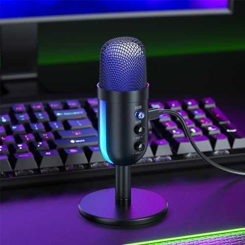 amazon basics Condenser USB Microphone with Adjustable Stand | Plug and ...