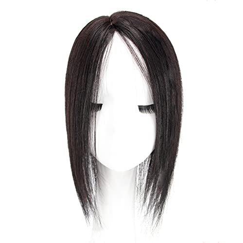 Straight Silk Base Human Hair Topper One Piece Side Part Forehead ...
