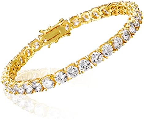 Amazon.com: Moissanite Tennis Bracelet 4.8 Carats 6 Inch Diamond Tennis ...