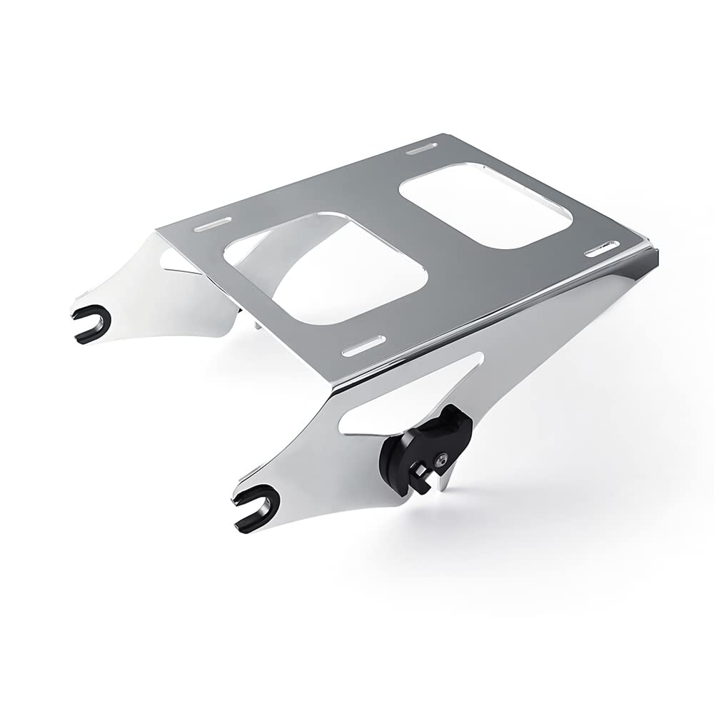 WOWHOG Chrome Tour Pack Pak Mounting Luggage Rack, Detachable Two Up ...