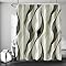 Amazon.com: Ruelvth Brown Shower Curtain, Modern Abstract Grey and Brown Striped Shower Curtain ...