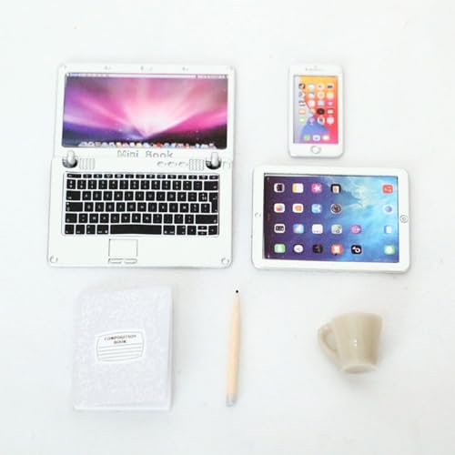 6 Pcs Miniature Furniture, Mini Phone Set with Mini Mobile, Mini ...